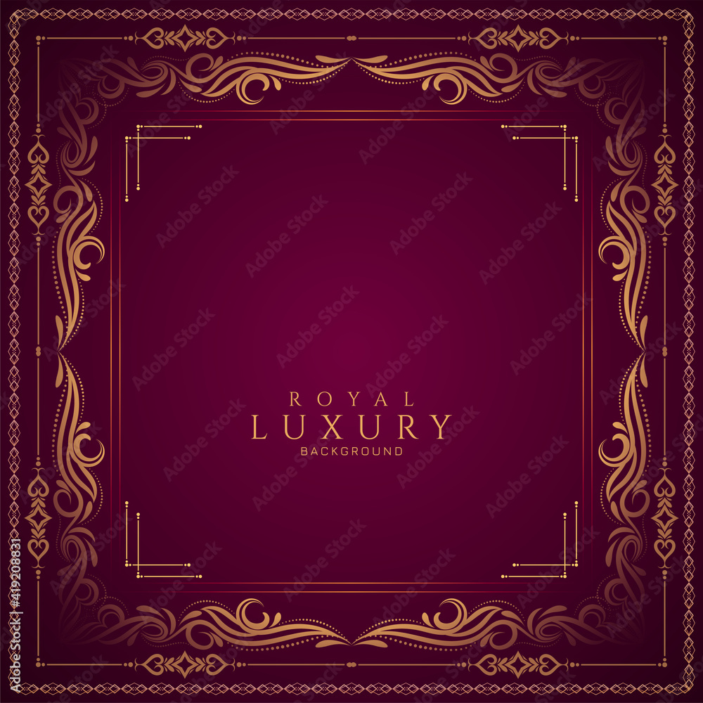 Royal luxury decorative frame background design Stock Vector | Adobe Stock