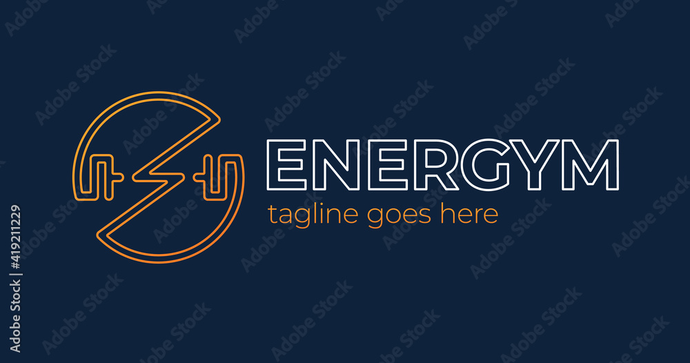 Fitness and Gym Logo Design Vector. symbol logo vector of bolt energy ...