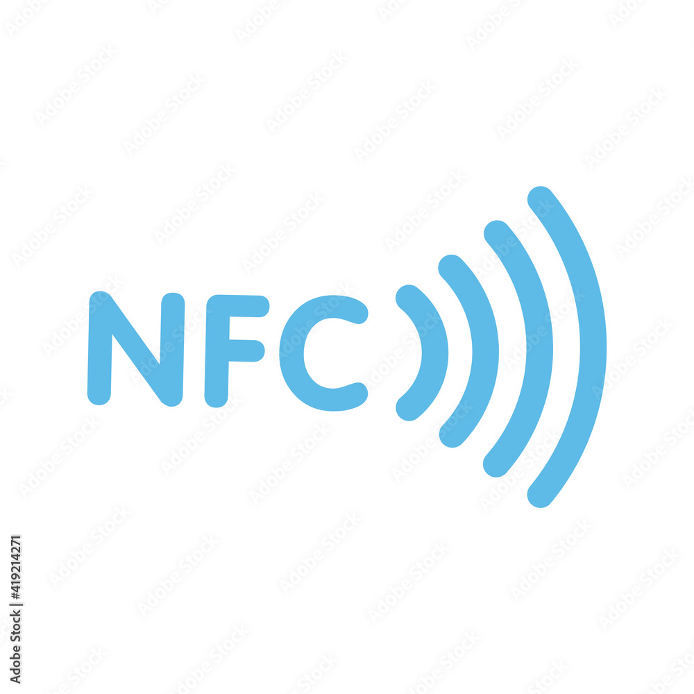 Contactless Nfc Wireless Pay Sign Logo. Nfc Payment Vector Concept ...