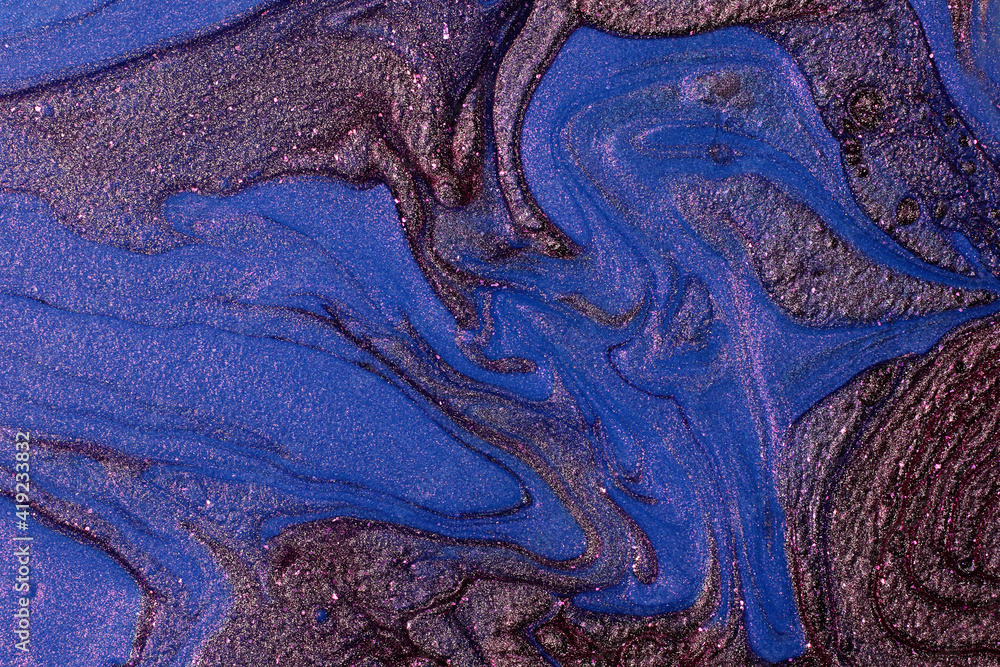Beautiful textured violet stains of liquid nail polish,fluid art ...