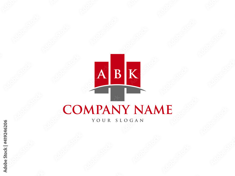 Letter ABK Logo Icon Design For Kind Of Use Stock Vector | Adobe Stock