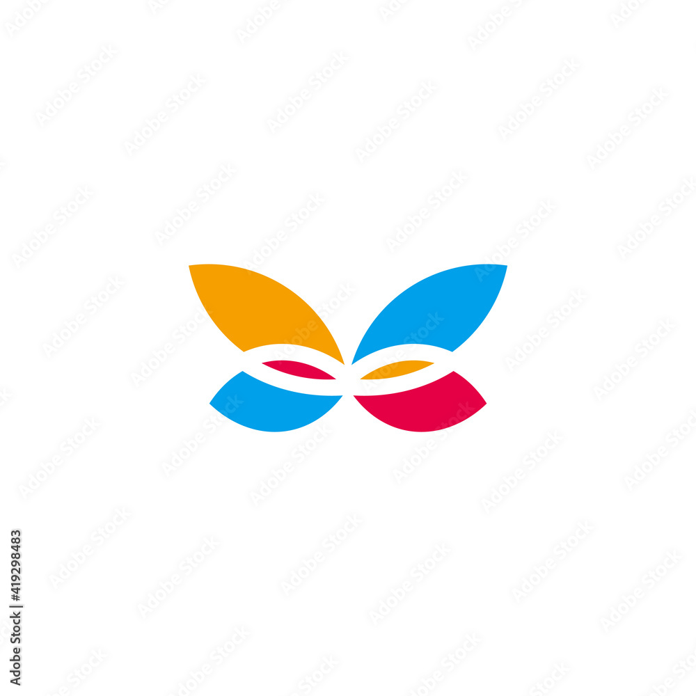 abstract butterfly wings colorful style symbol logo vector Stock Vector ...