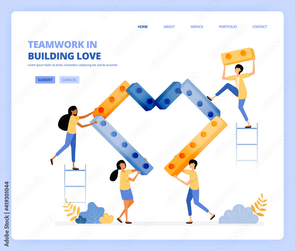 cooperate with each other in building hearts, teamwork and ...