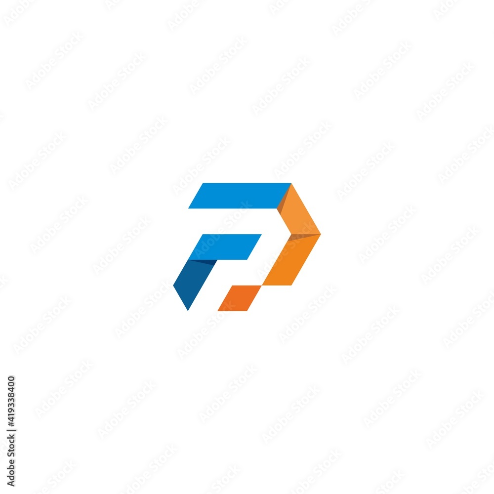 FP Logo Design stock vector, Initial FP Letter Linked Logo. Creative ...