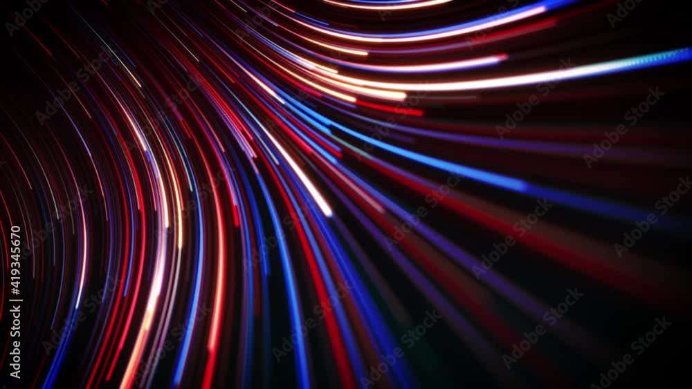 Abstract Light Strings Patterns Flowing Background Loop/ 4k animation ...