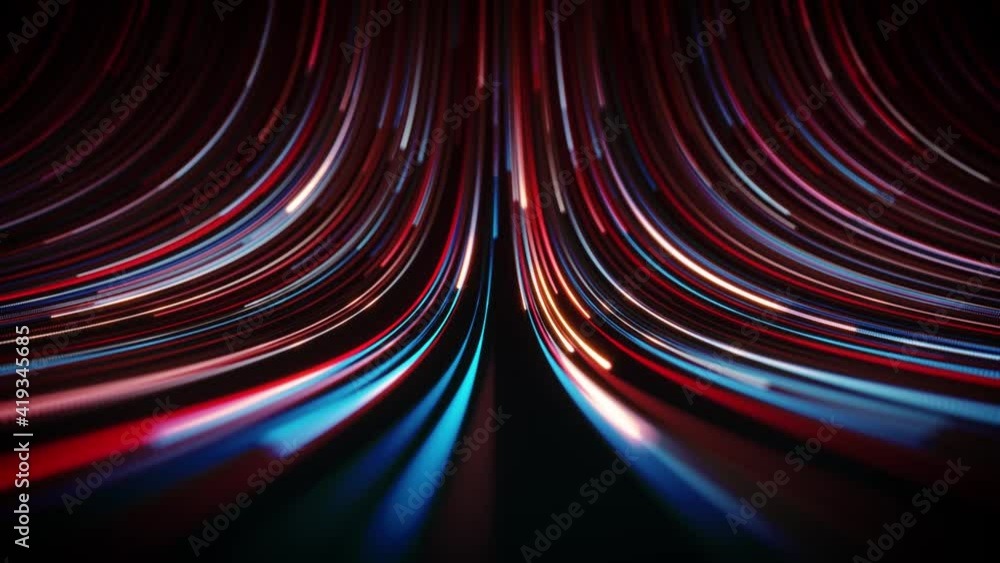 Abstract Light Strings Patterns Flowing Background Loop/ 4k animation ...