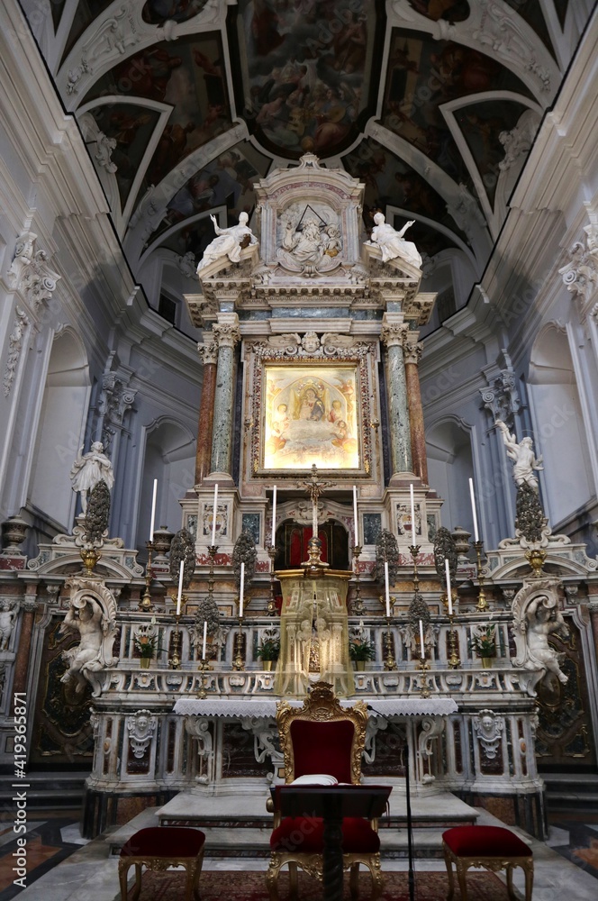 Napoli - Altare Maggiore della Chiesa di Santa Maria Costantinopoli ...