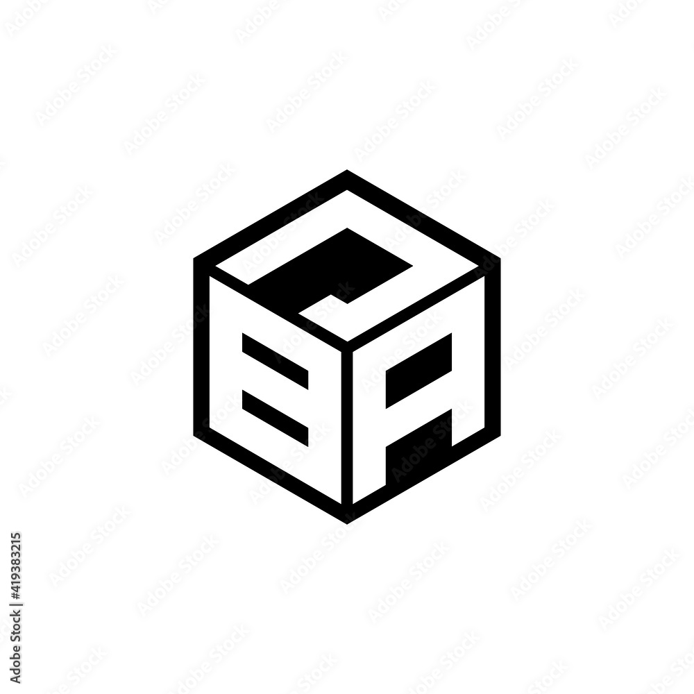 BAJ letter logo design with white background in illustrator, cube logo ...