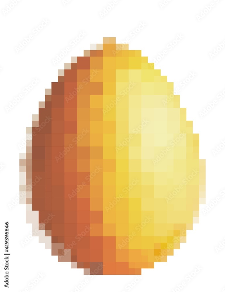 Pixel art egg icon, stylized vector illustration Stock Vector | Adobe Stock