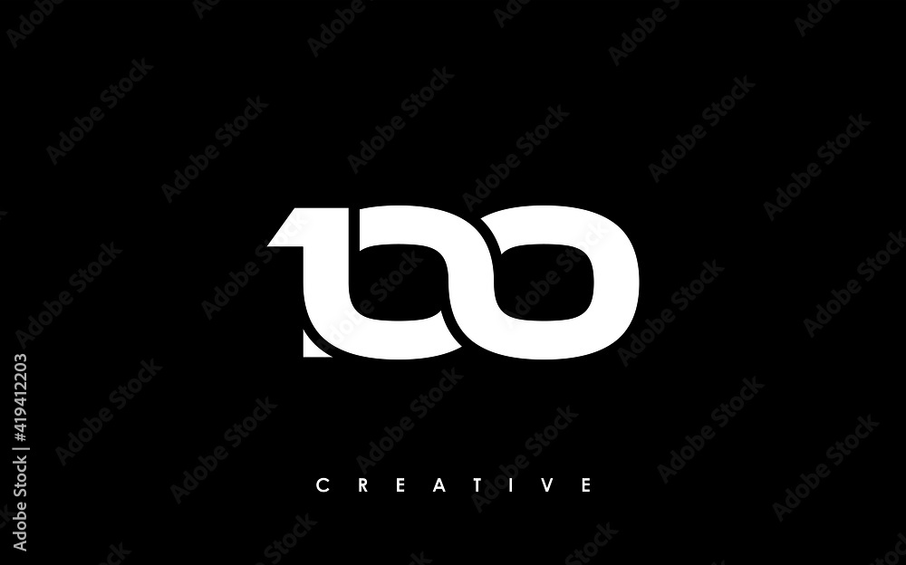 100 Letter Initial Logo Design Template Vector Illustration Stock ...