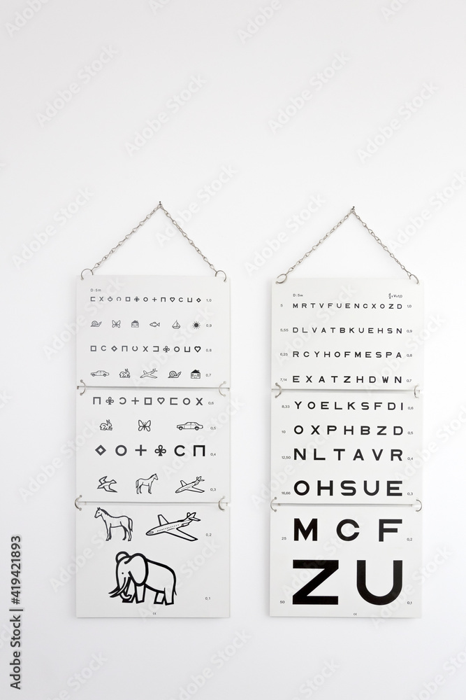 Foto de tests optométriques avec les échelles Monoyer chez l ...