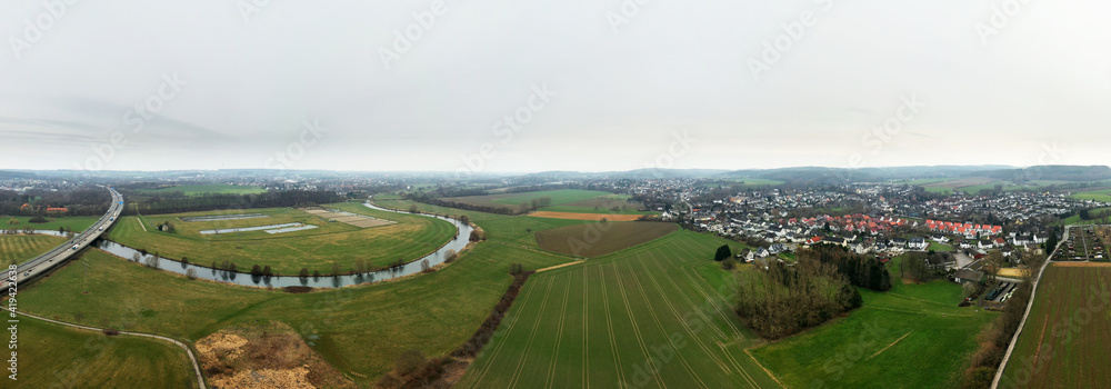 Schwerte Ergste - Stadt an der Ruhr und A45 Sauerlandlinie Stock Photo ...