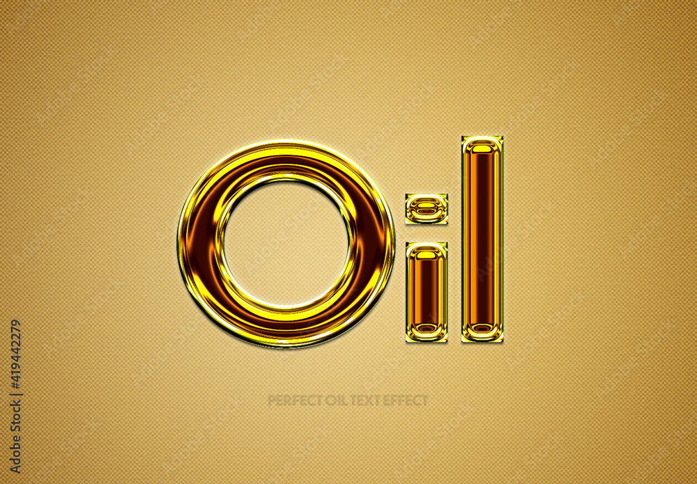 Oil Text Effect Stock Template | Adobe Stock