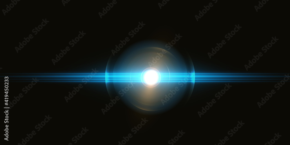 Explosion of a new star. Transparent effect, shining lens flare. Vector ...