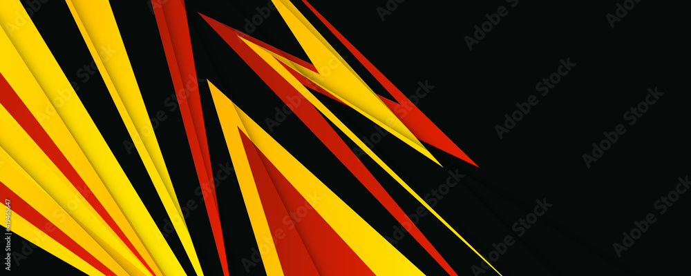Abstract black red yellow illustration design vector background Stock ...