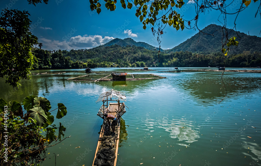 one of the seven lakes in San Pablo , Laguna, Philippines during summer ...