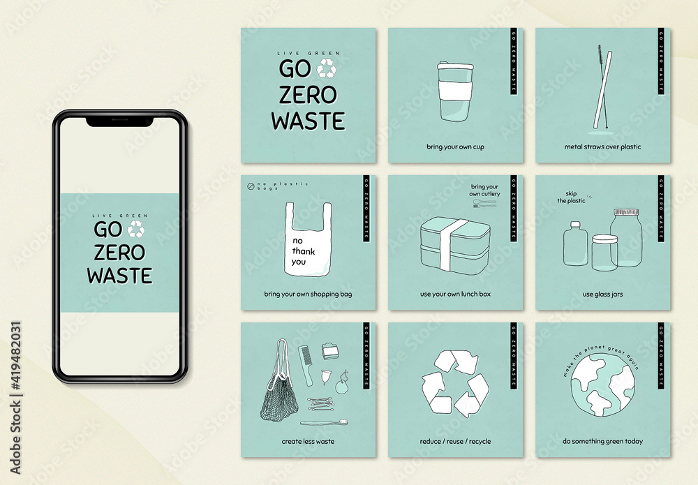 Environment Social Media Post Layouts Stock Template | Adobe Stock