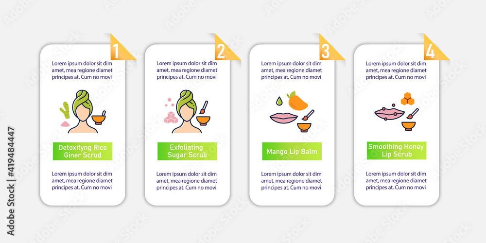 DIY natural skincare vector infographics. Facial beauty treatment ...