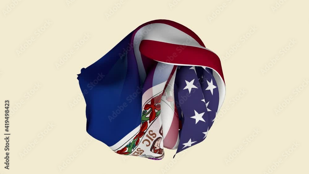 Crumpled Fabric Flag of Virginia State - USA Intro. USA Flag. State of ...