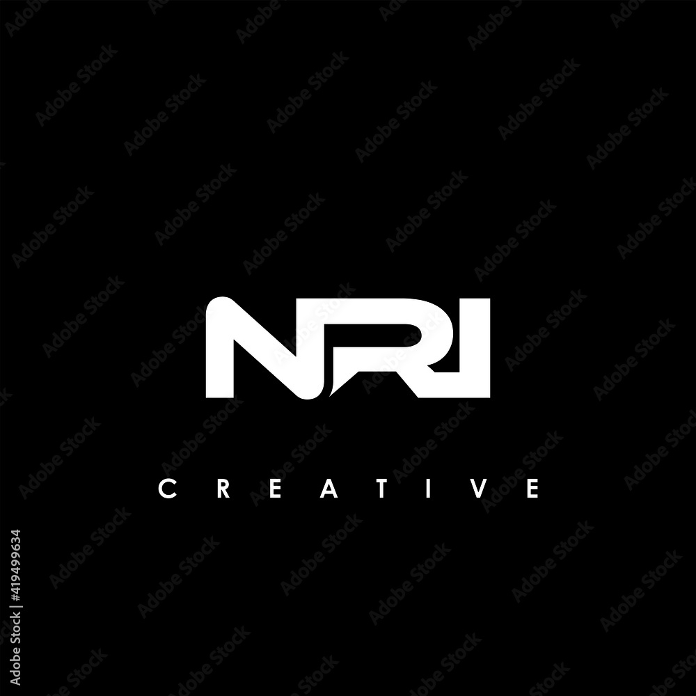 NRI Letter Initial Logo Design Template Vector Illustration Stock ...