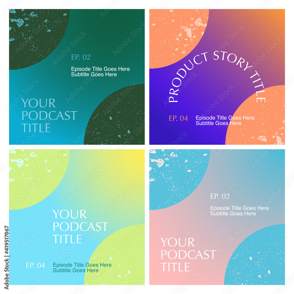 digital terrazzo abstract marble texture podcast cover art template ...