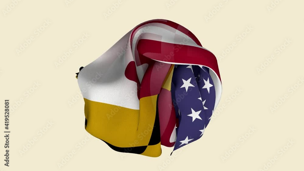 Crumpled Fabric Flag of Maryland State - USA Intro. USA Flag. State of ...