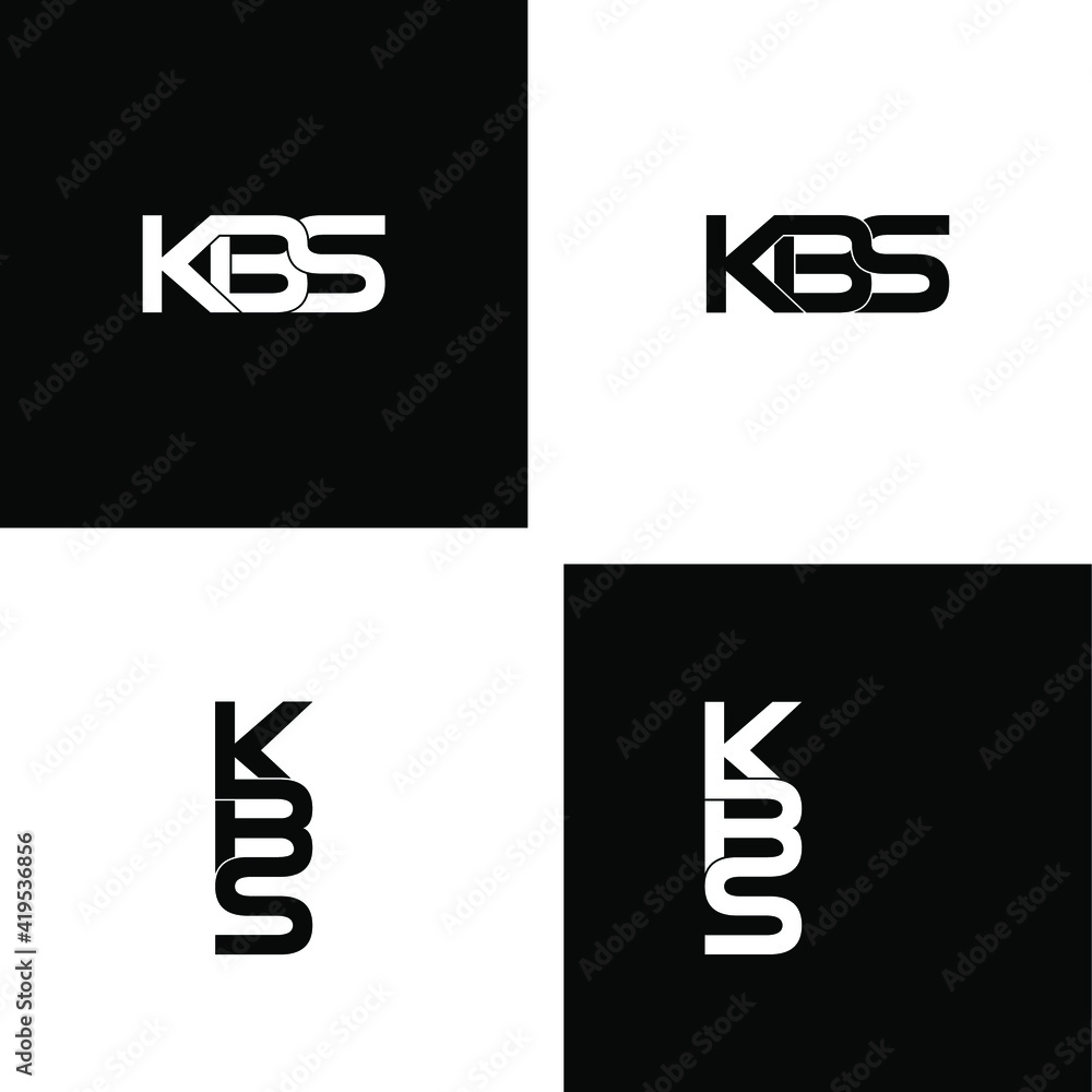 kbs letter initial monogram logo design set Stock Vector | Adobe Stock