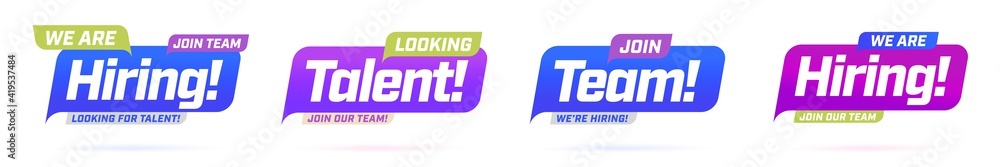 Hr recruiting hiring vacancy job offer info label template. We are ...