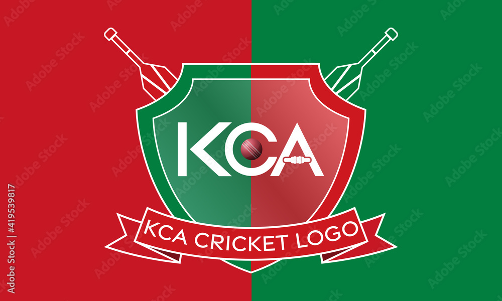KCA cricket logo. Creative cricket icon logo vector. Stock Vector ...