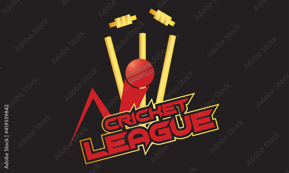 Cricket league logo. Creative cricket icon logo vector. Stock Vector ...