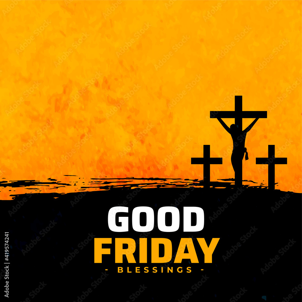good friday abstract background with jesus christ crucifixion scene ...