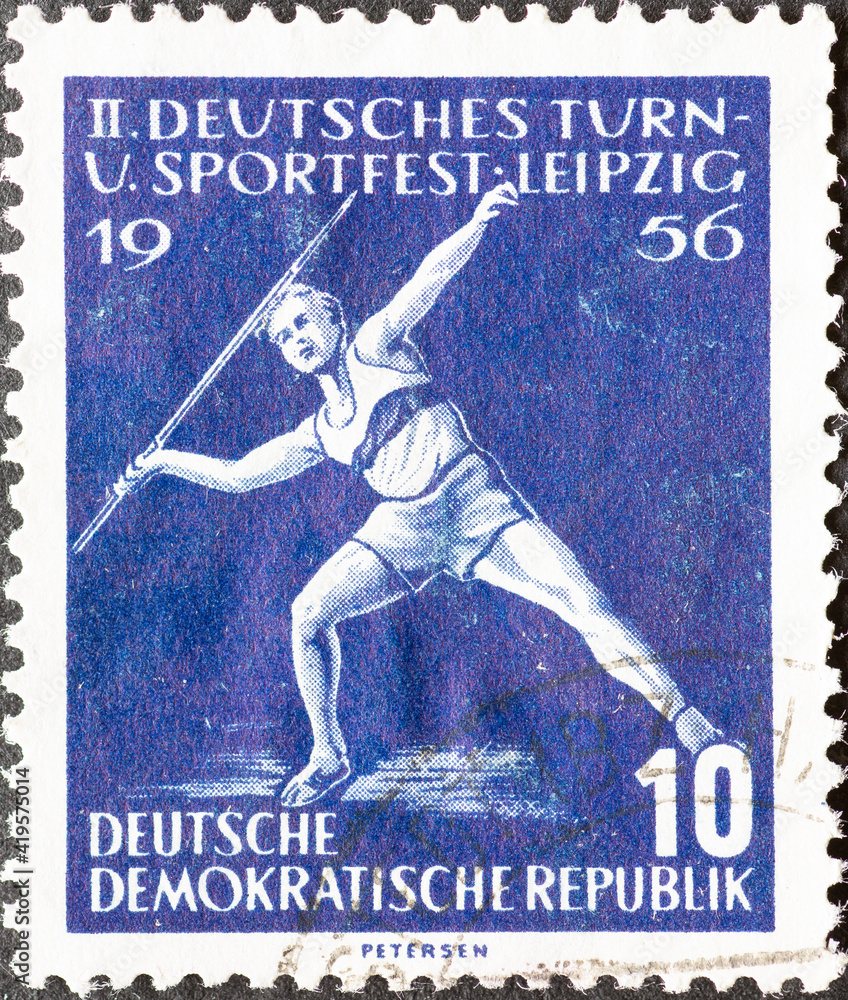 GERMANY, DDR - CIRCA 1956 : a postage stamp from Germany, GDR showing a ...