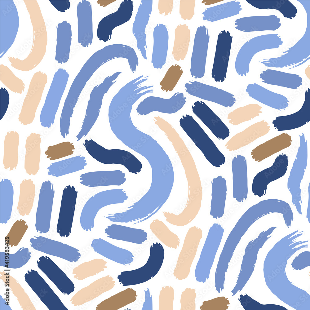 Abstract seamless pattern of brush strokes in the soft color palette ...
