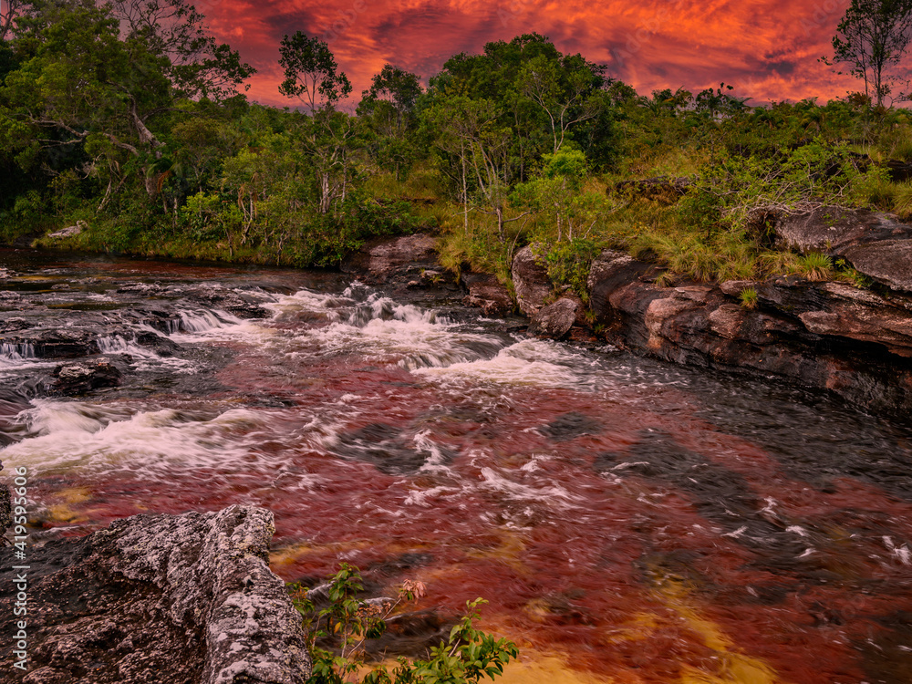 The rainbow river or five colors river is in Colombia one of the most ...