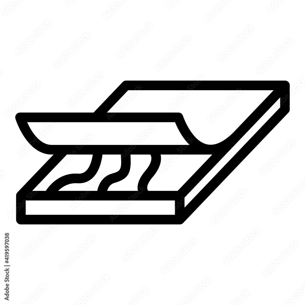 Plywood panel icon. Outline plywood panel vector icon for web design ...