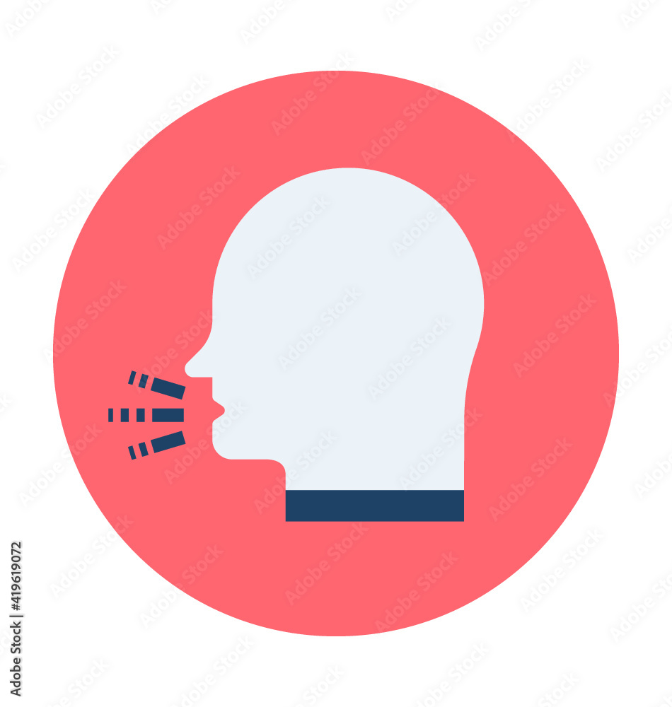 Coughing Vector Illustration Stock Vector | Adobe Stock
