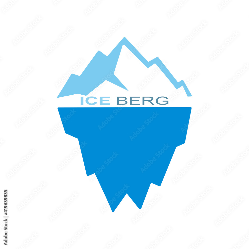 Iceberg vector logo illustration sign Stock Vector | Adobe Stock