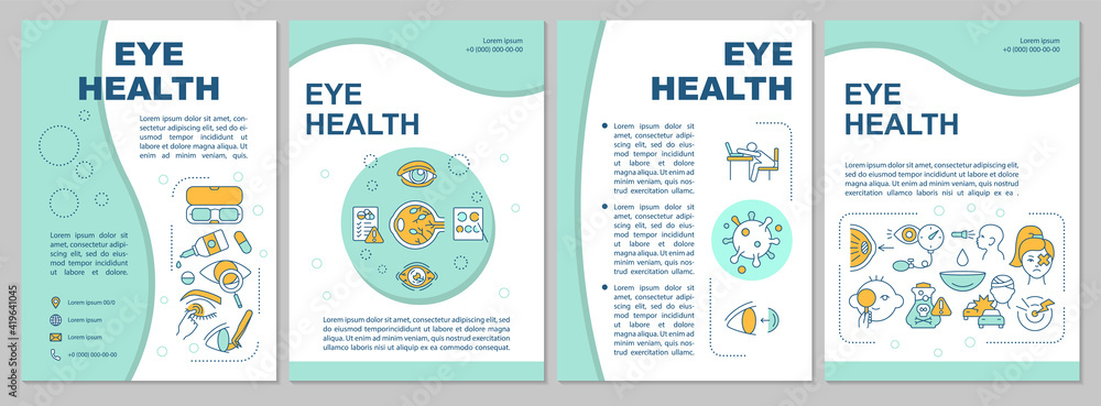 Eye health brochure template. Maintaining good vision and healthy eyes ...