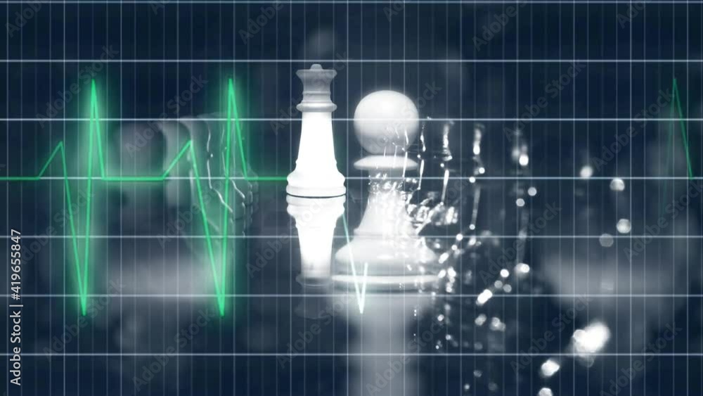 chess energy game a stream of luminous particles, a cycle of a stream ...