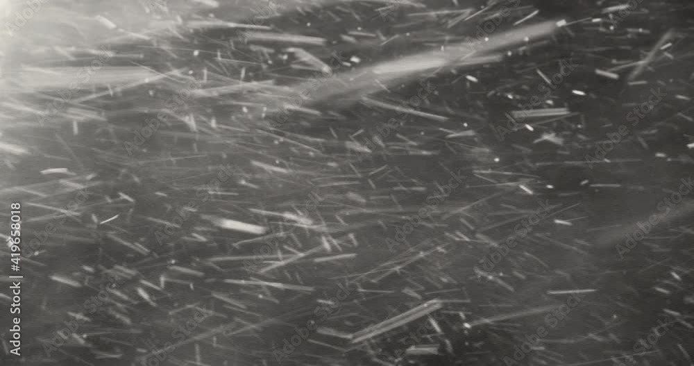 4k Slow-motion VFX Blizzard element. Dense heavy blizzard snowstorm VFX ...