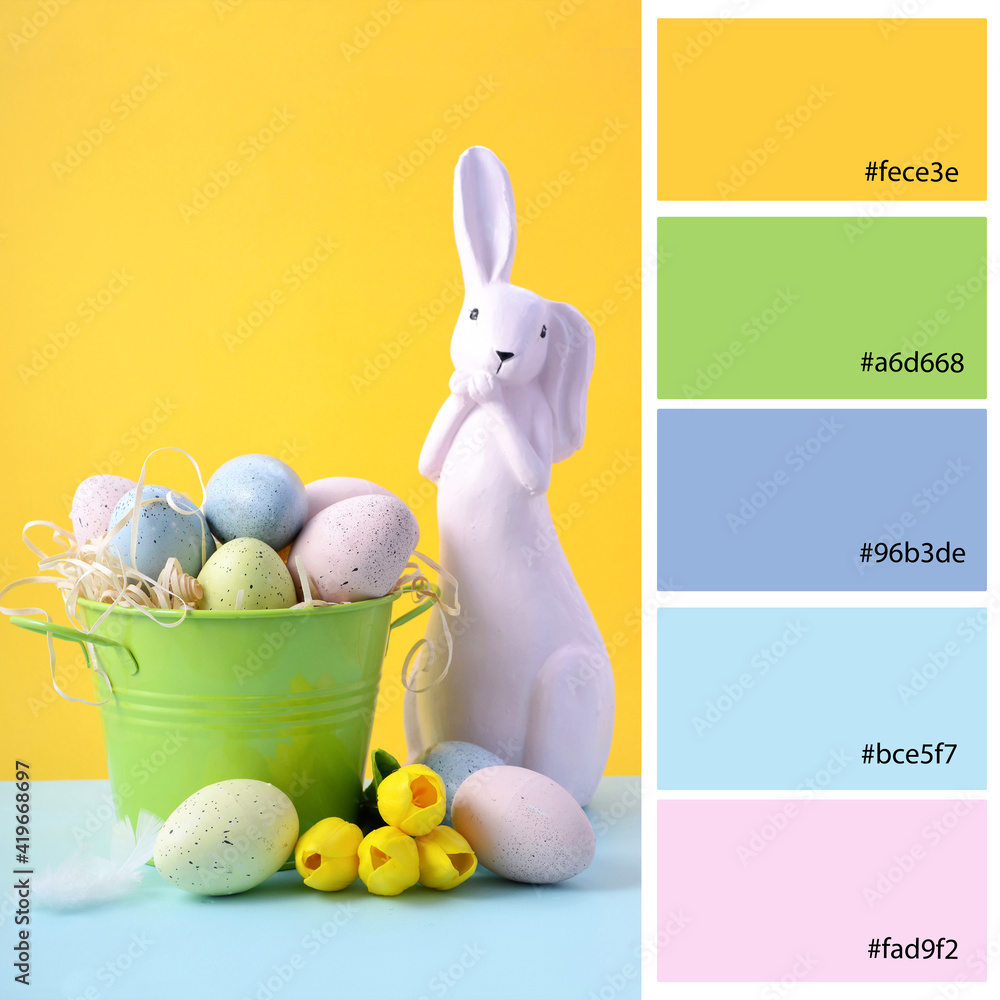 Easter Designer Pack Color Palette inspired by Spring pastel colors ...