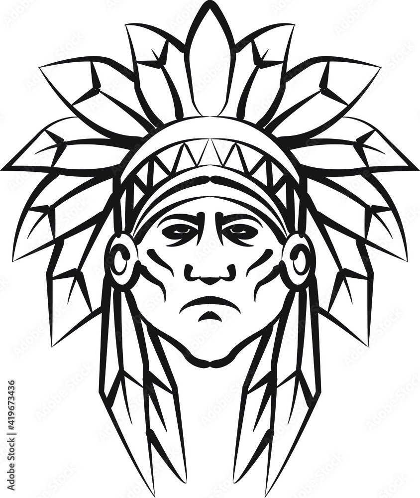 Indian Face smile, Head, logo, symbol, icon, graphic, vector. for ...