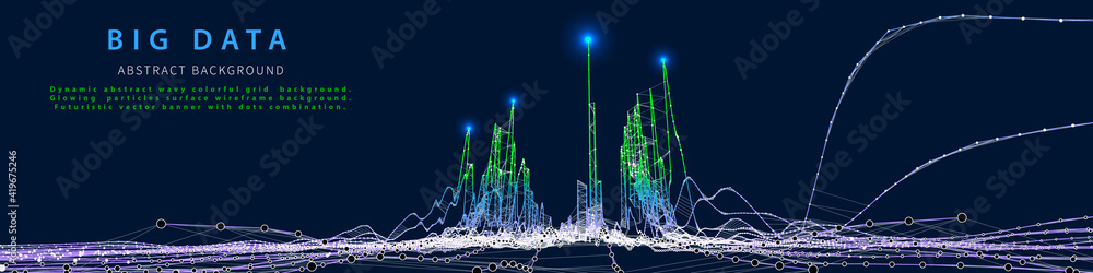 Abstract analytical background with analyze data chart. Analytics algorithms. Big data. Quantum ...