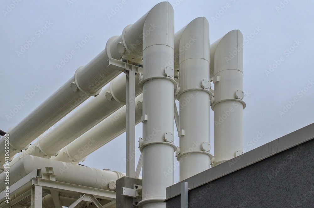 Detail of the output of electrical energy, the so-called encapsulated ...