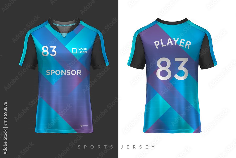 sports jersey and t-shirt template, Graphic design for football or ...