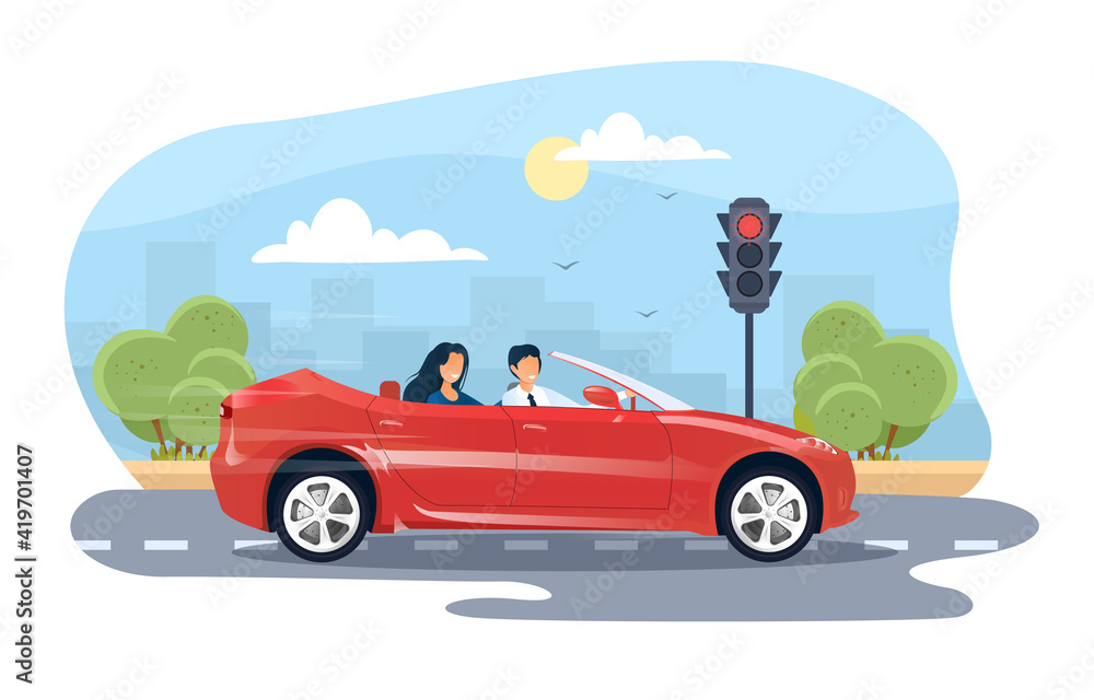 Vecteur Stock Bad rushing driver is violating rules and riding through ...