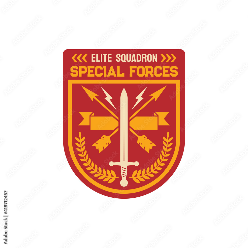 Grafika wektorowa Stock: Special forces elite squadron chevron ...