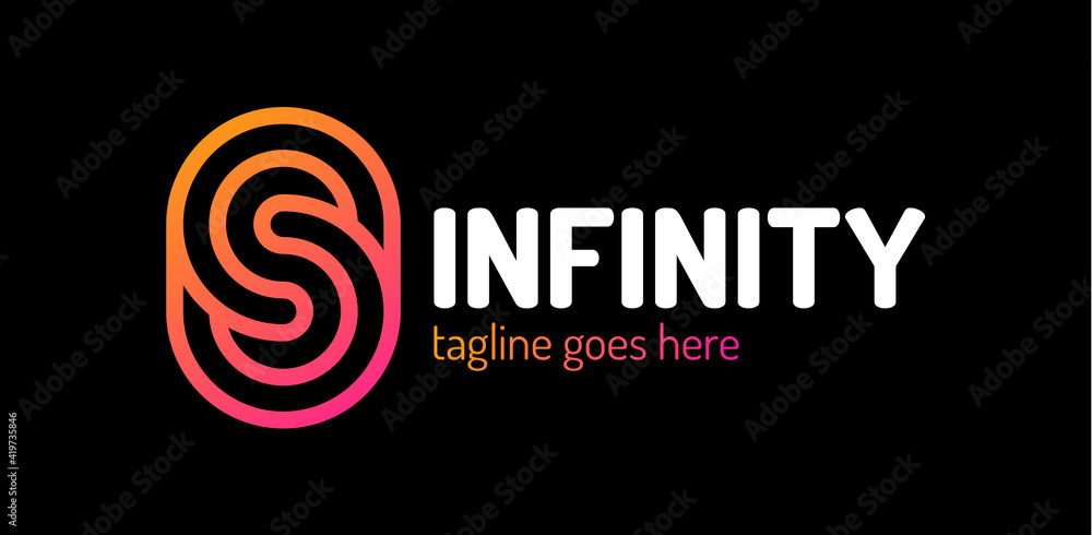 Infinity Letter S Logo Design Template. Vector logo design for business ...