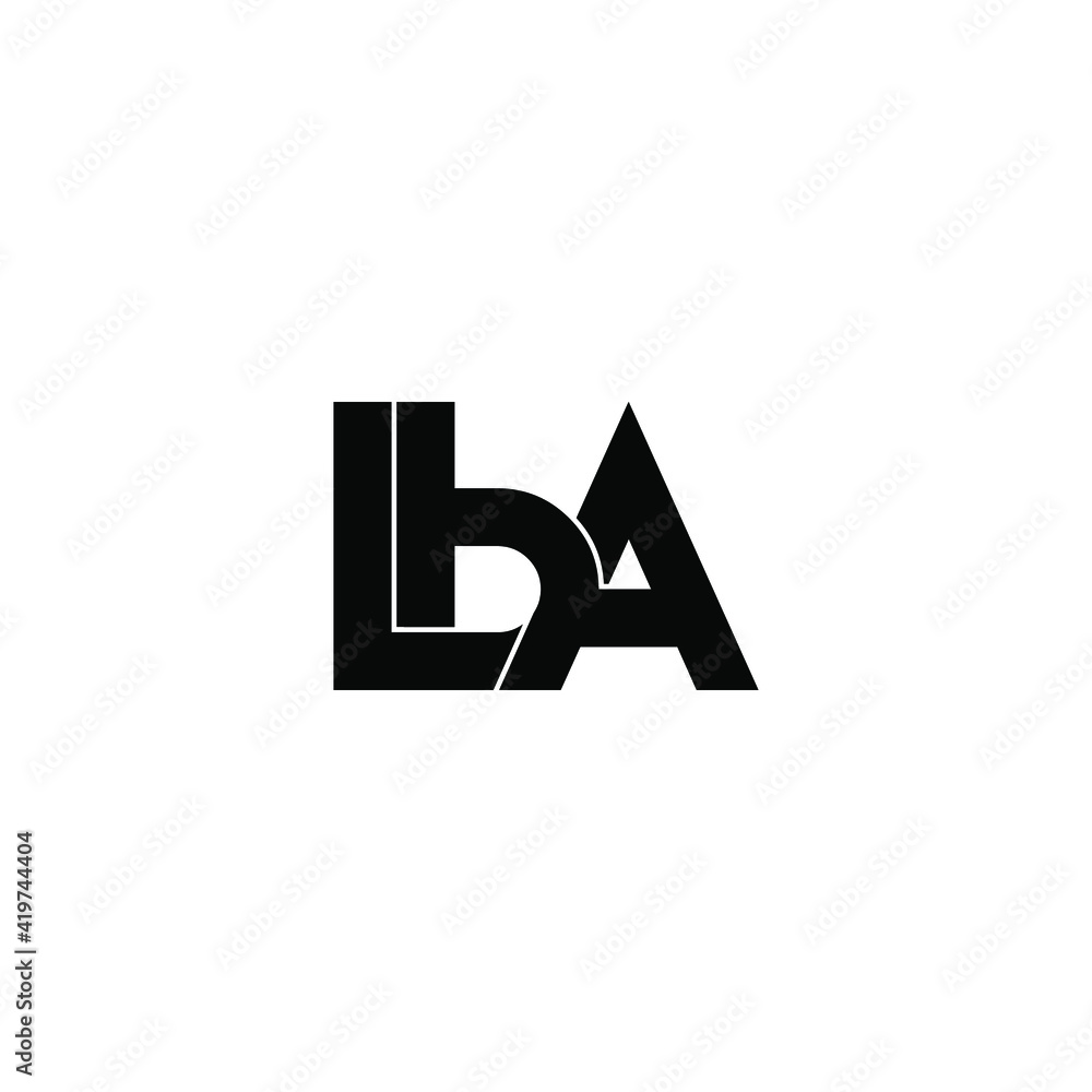 lba letter original monogram logo design Stock Vector | Adobe Stock