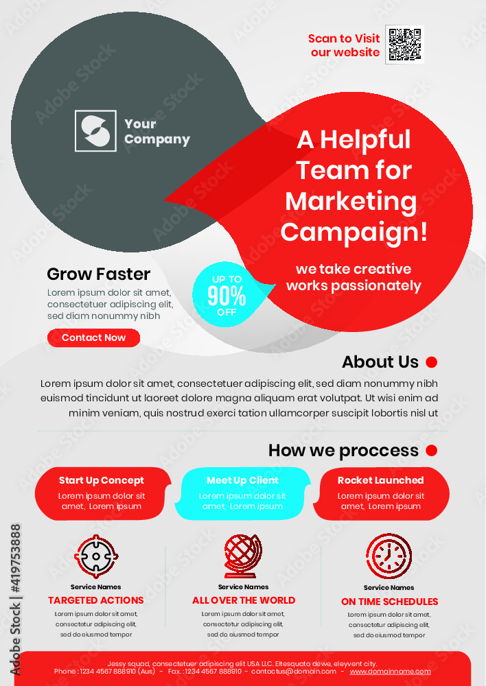 A4 Creative Flyer Template for marketing campaigns style-2 Stock Vector ...